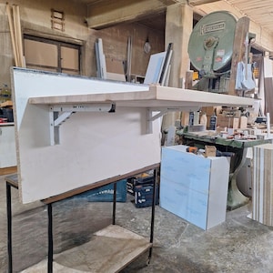 Wall Mounted Solid Wood Drafting Table: Angle Adjustable Sketching ...