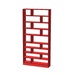 Design Red Bookcase - Customizable Wooden Library - Decorative Large ...
