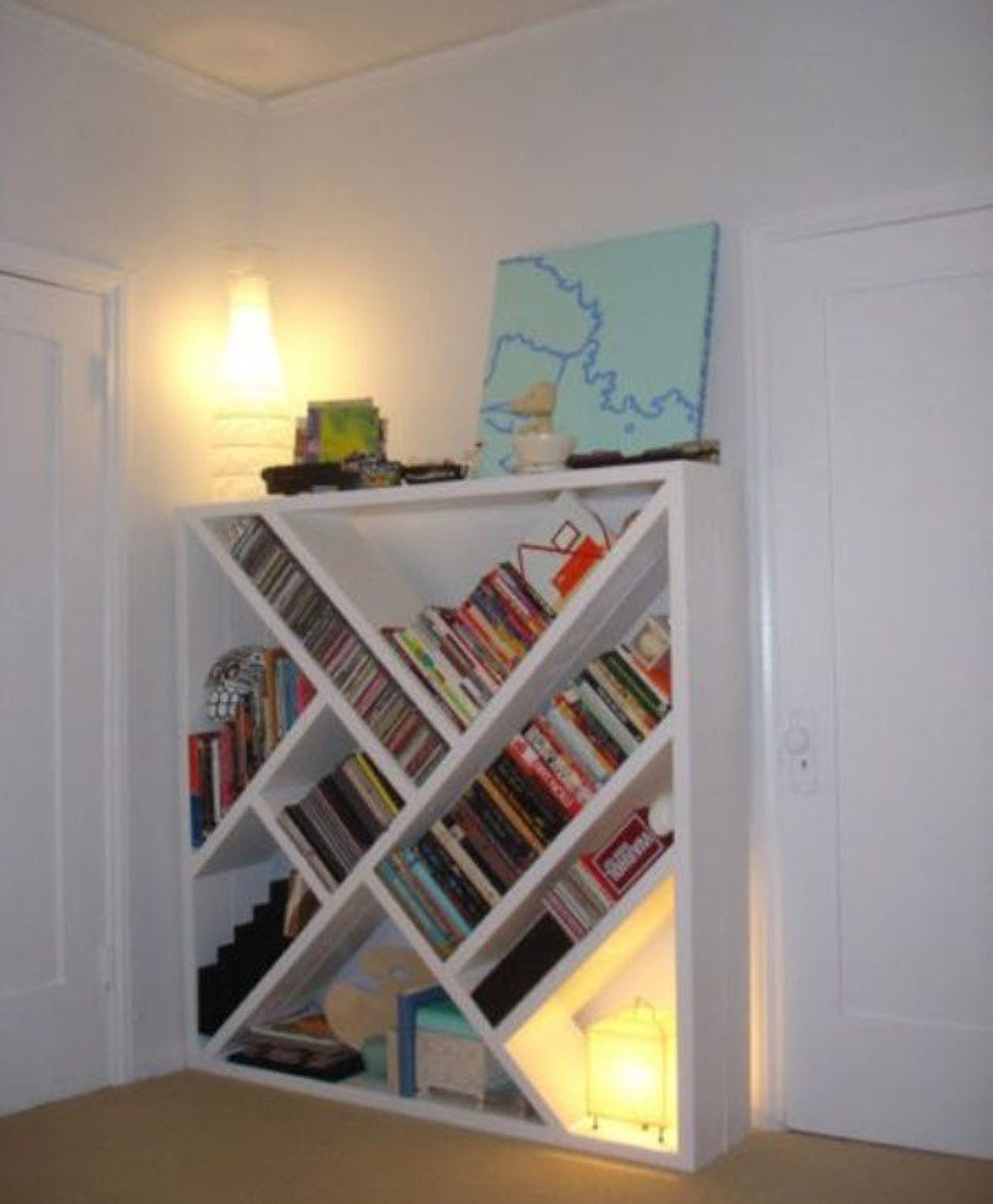Customizable Design Bookshelf Decorative Wooden Bookcase - Etsy