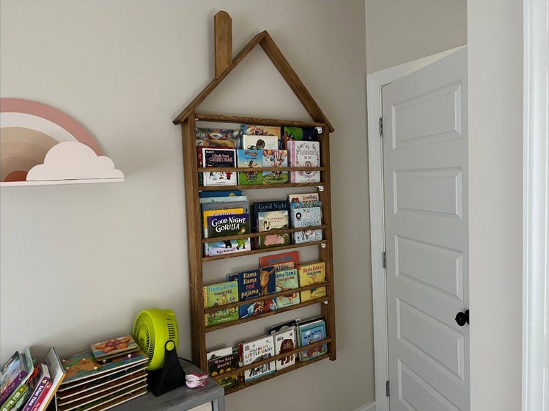 Wooden Wall Montessori - Solid Wood Nursery Wall Rack - Kids Room ...