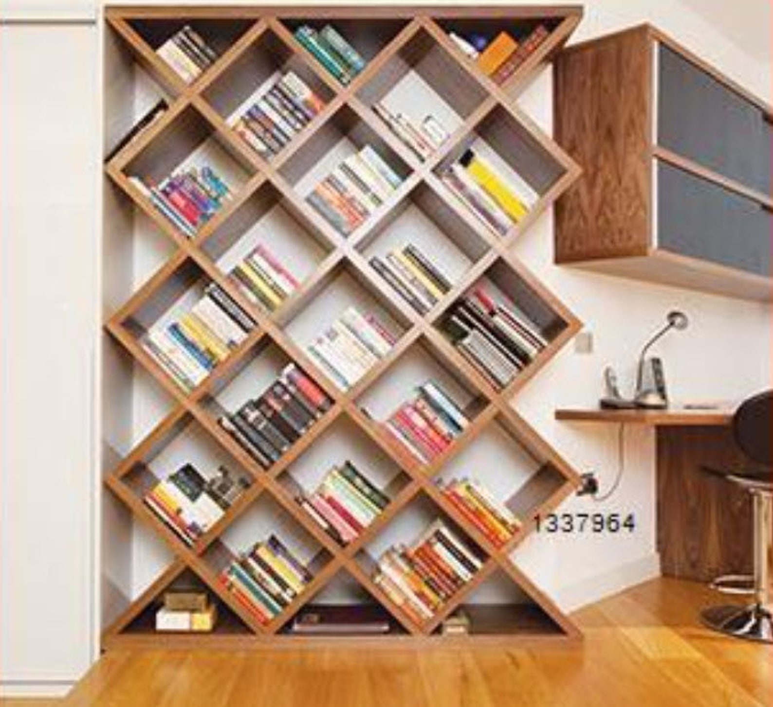 Customizable Design Bookshelf Decorative Wooden Bookcase - Etsy