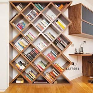 Customizable Design Bookshelf - Decorative Wooden Bookcase - Solid Wood ... Customizable Design Bookshelf - Decorative Wooden Bookcase - Solid Wood ...