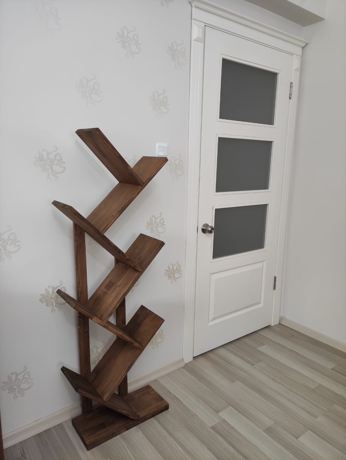 Unique Wooden Bookshelf Rustic Tree Bookcase Decorative - Etsy