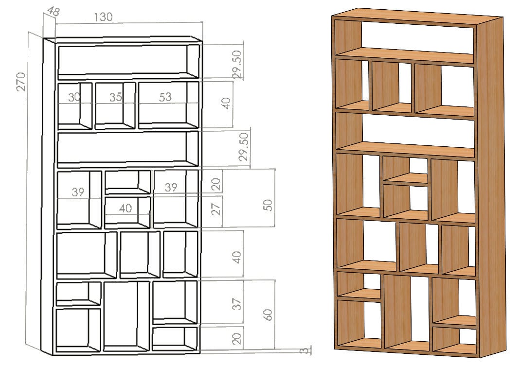 100% Solid Wood Adjustable Extra High Bookshelf Gorgeus Display ...