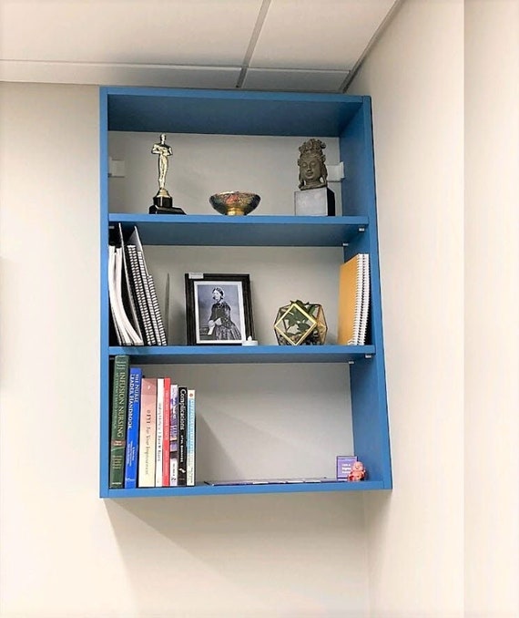 Design Wall Mounted Bookcase Wall Bookshelf in All Colors Wooden Customizable Book Storage Multi purpose Wall Shelf Simple Library Etsy