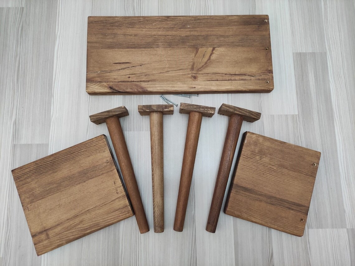 Wooden Side Table Decorative Design Solid Mini Rack Design | Etsy