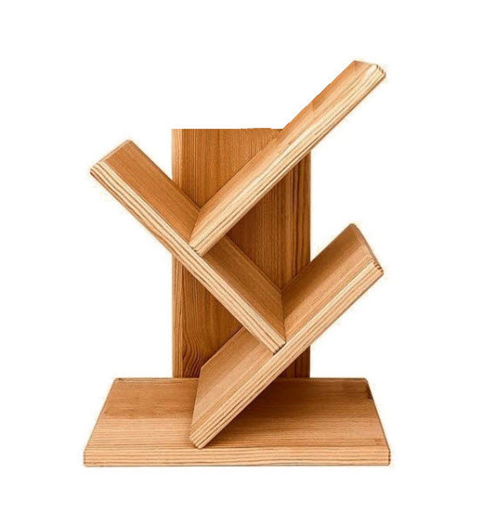 Desktop Mini Bookcase Solid Wood Tree Bookshelf Decorative Small ...