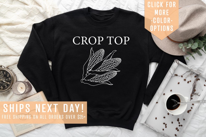 Crop Top Corn Shirt Gift for Farm Girl Corn Sweatshirt Farm - Etsy