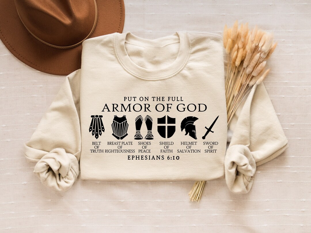 Put on the Full Armor of God Shirt, Christian Gifts, Armor of God ...