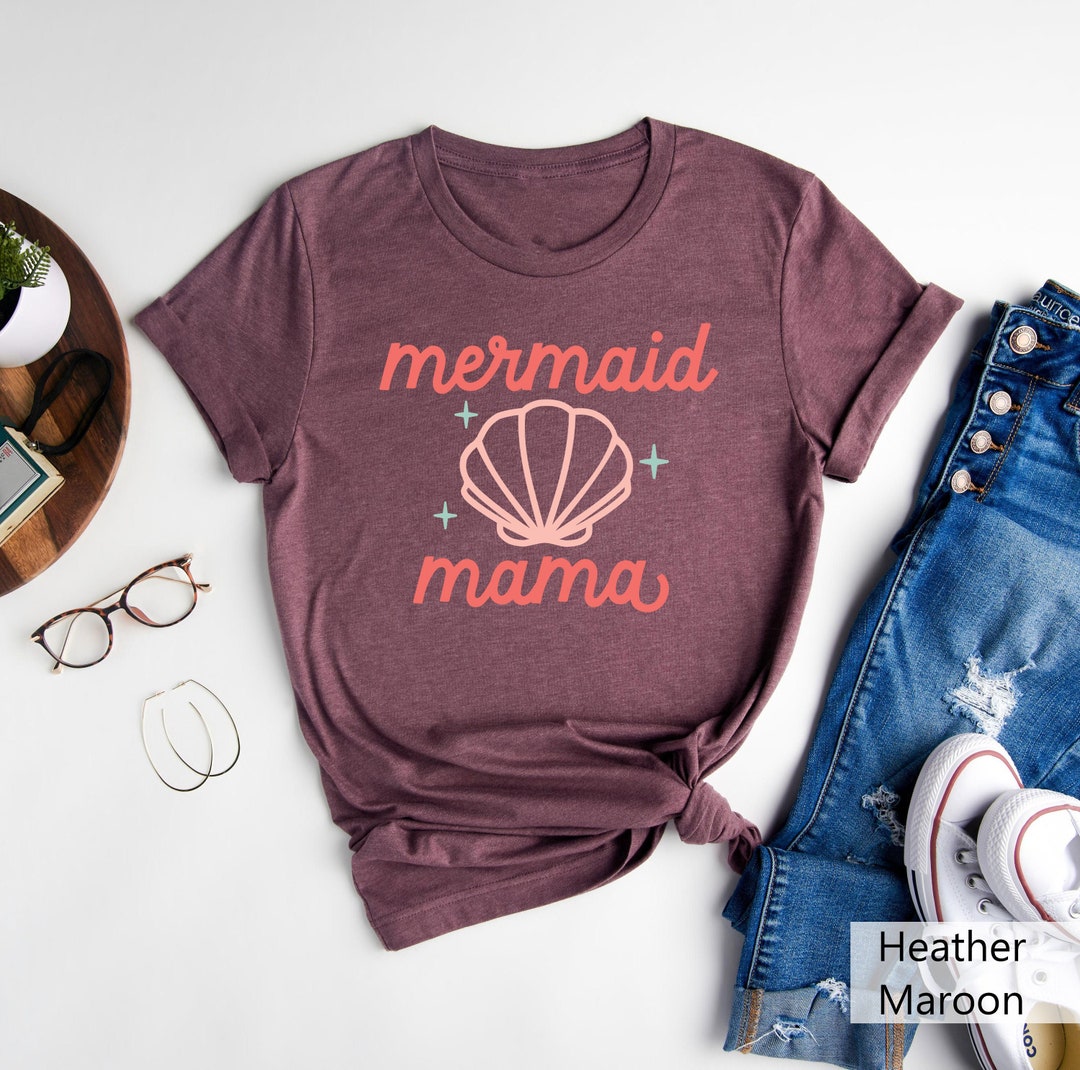 Mermaid Mama Shirt Gift Idea for Mother's Day, Mermaid Party Outfit ...