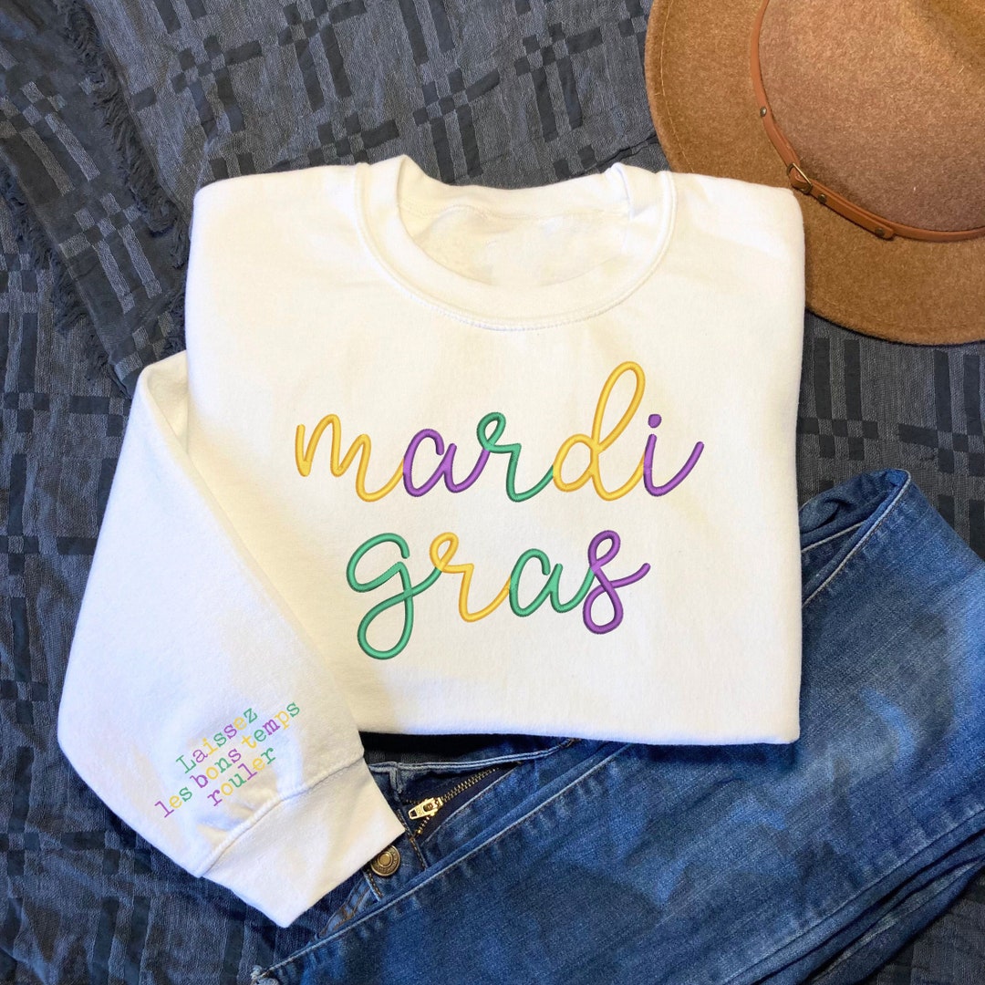 Retro Mardi Gras Sweatshirt,laissez Les Bon Temps Rouler Mardi Gras ...