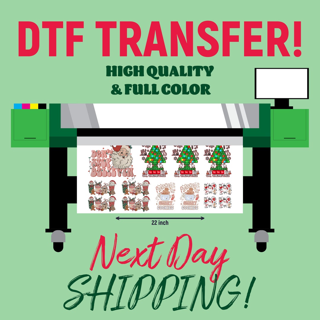 DTF Transfers, DTF Transfers Ready for Press, Custom Heat Transfer ...