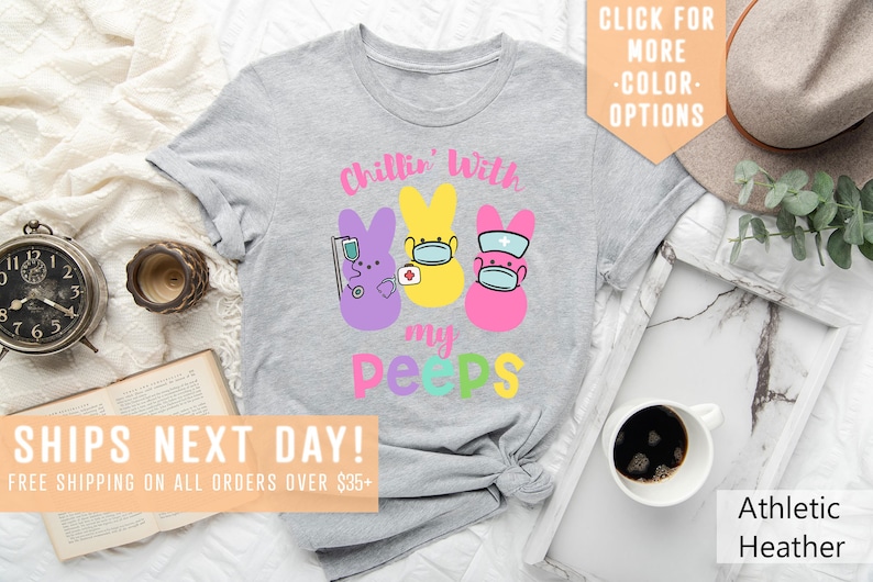 Chillin With My Peeps Shirt Gift for Nursing Student, Easter Nurse ...