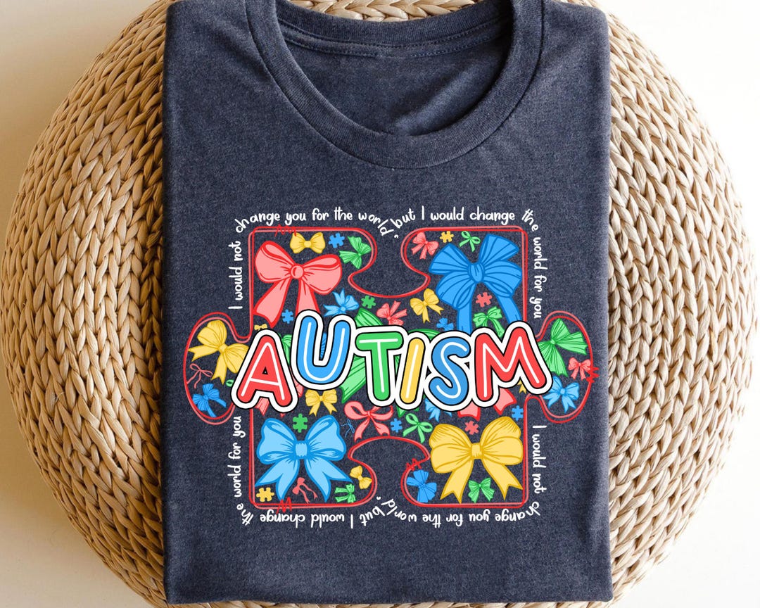 Autism Awareness Coquette Sweatshirt, Retro Autism Bow Shirt, Autism ...