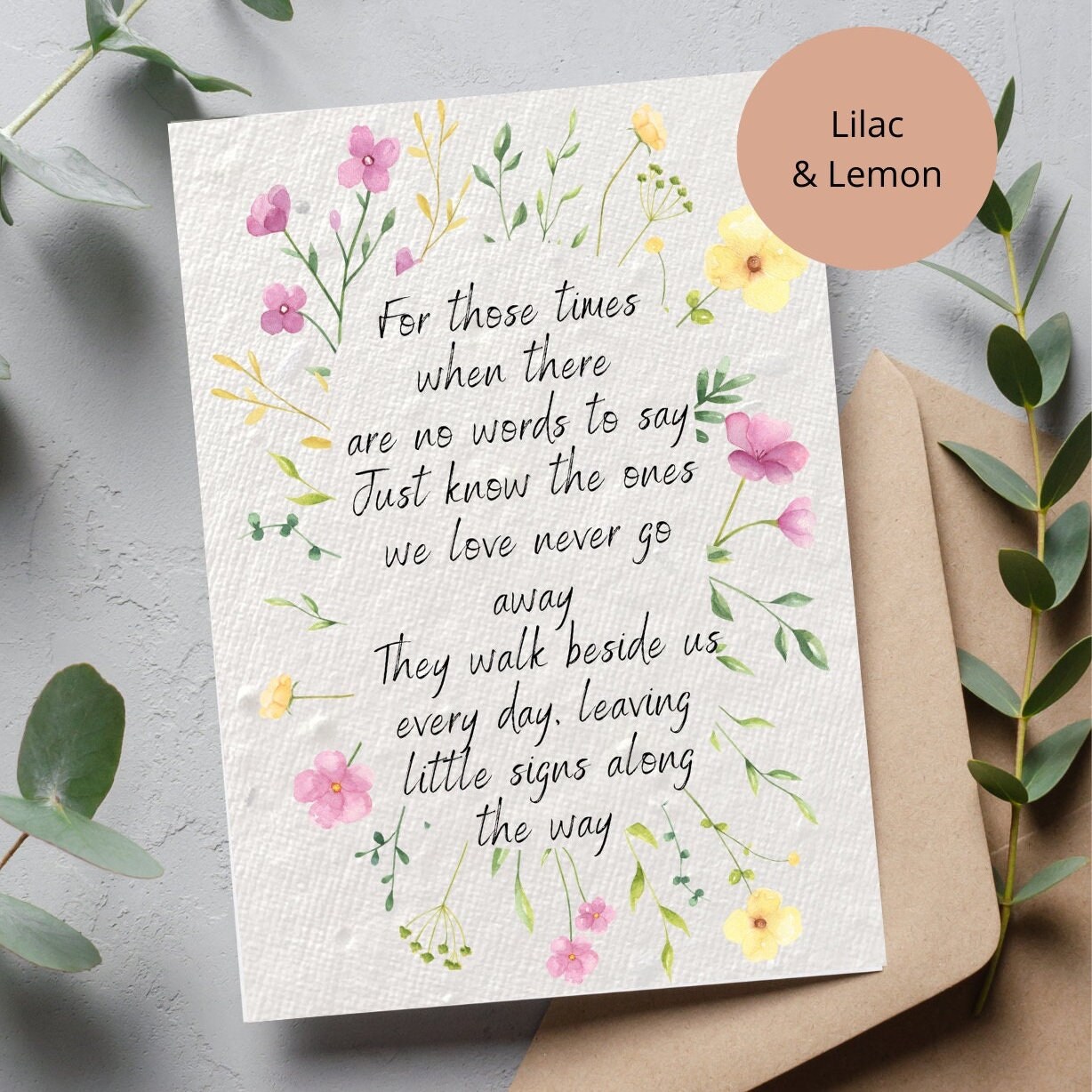 Sympathy Card and Memory Gift Plant Sympathy Card Plantable - Etsy