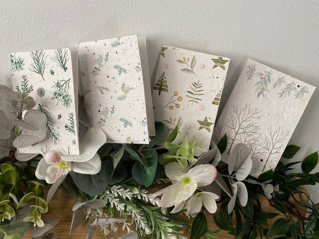 Wildflower Plantable Seeded Card, Christmas Card Themes, Pack of 4, Eco ...