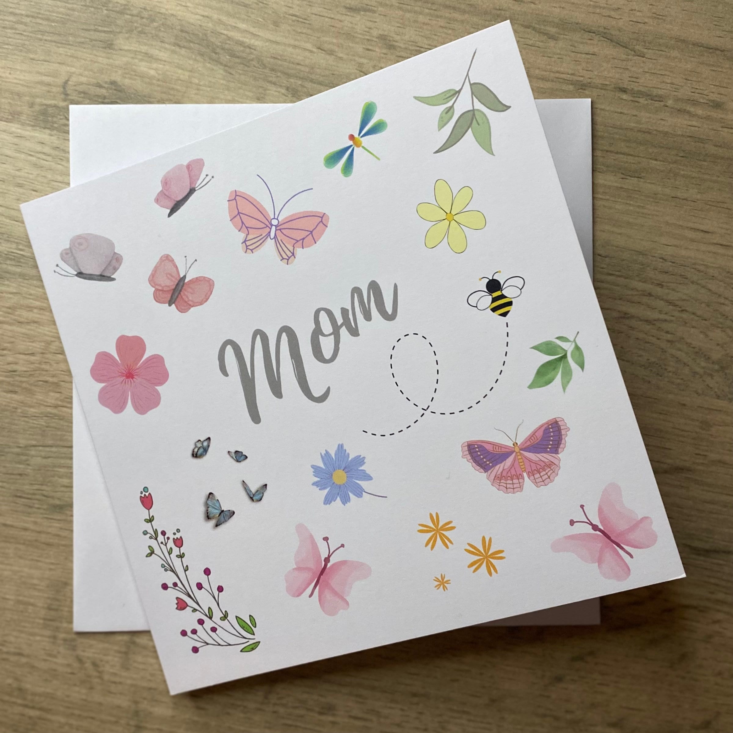 Happy Birthday Mom Cards Homemade Floral Mum Birthday Card | Premium