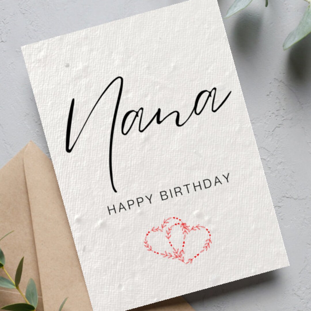 Nana Birthday Card, Happy Birthday Nana, Amazing Nana Card, Plantable ...
