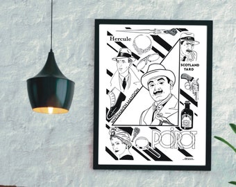 Hercule Poirot Art - Etsy