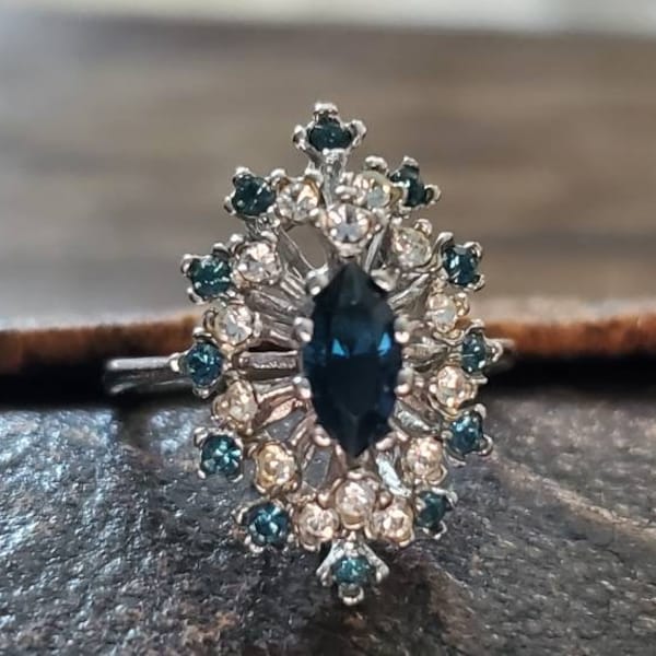 Faux Blue Topaz Ring - Etsy