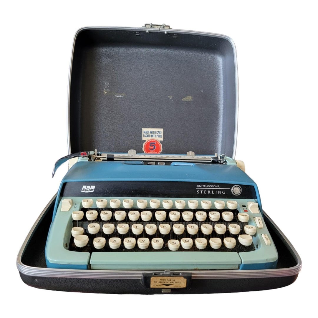 Vtg 1970's Smith Corona Sterling SCM Manual Typewriter Hardshell Case ...