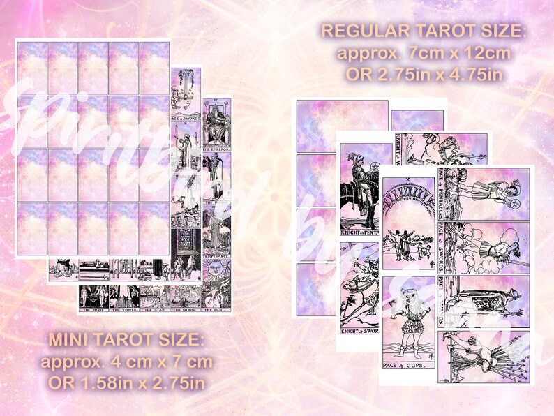 Printable Rider Waite, Iridescent Rider Waite, Holographic Tarot, Iridescent Tarot Deck, Soft ...