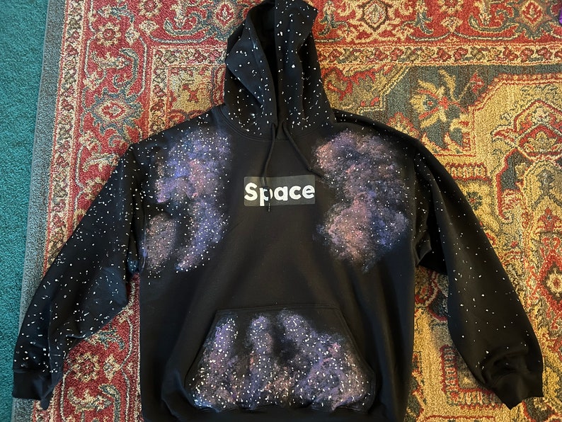 Space Galaxy Hoodie Custom Painted Streetwear - Etsy