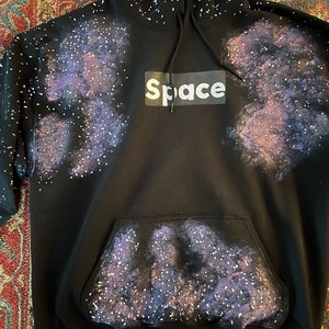 Space Galaxy Hoodie Custom Painted Streetwear - Etsy