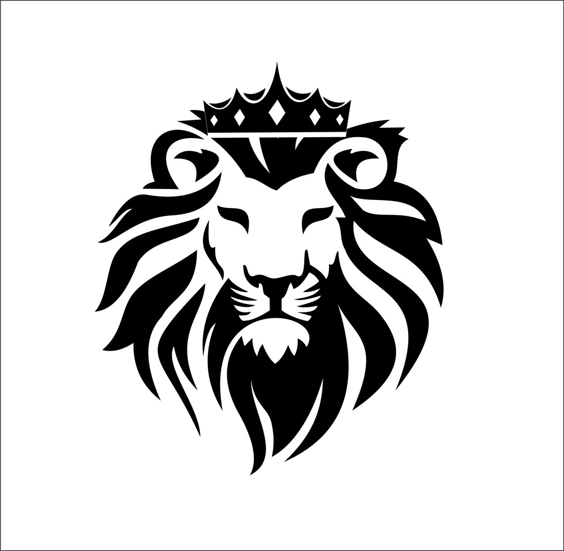 Rey león svg DXF PNG archivo digital archivo de corte - Etsy España