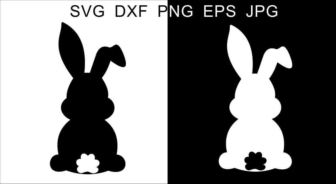Bunny Black White Svg, Bunny Svg, Easter Svg, Rabbit Svg, Bunny Rabbit ...
