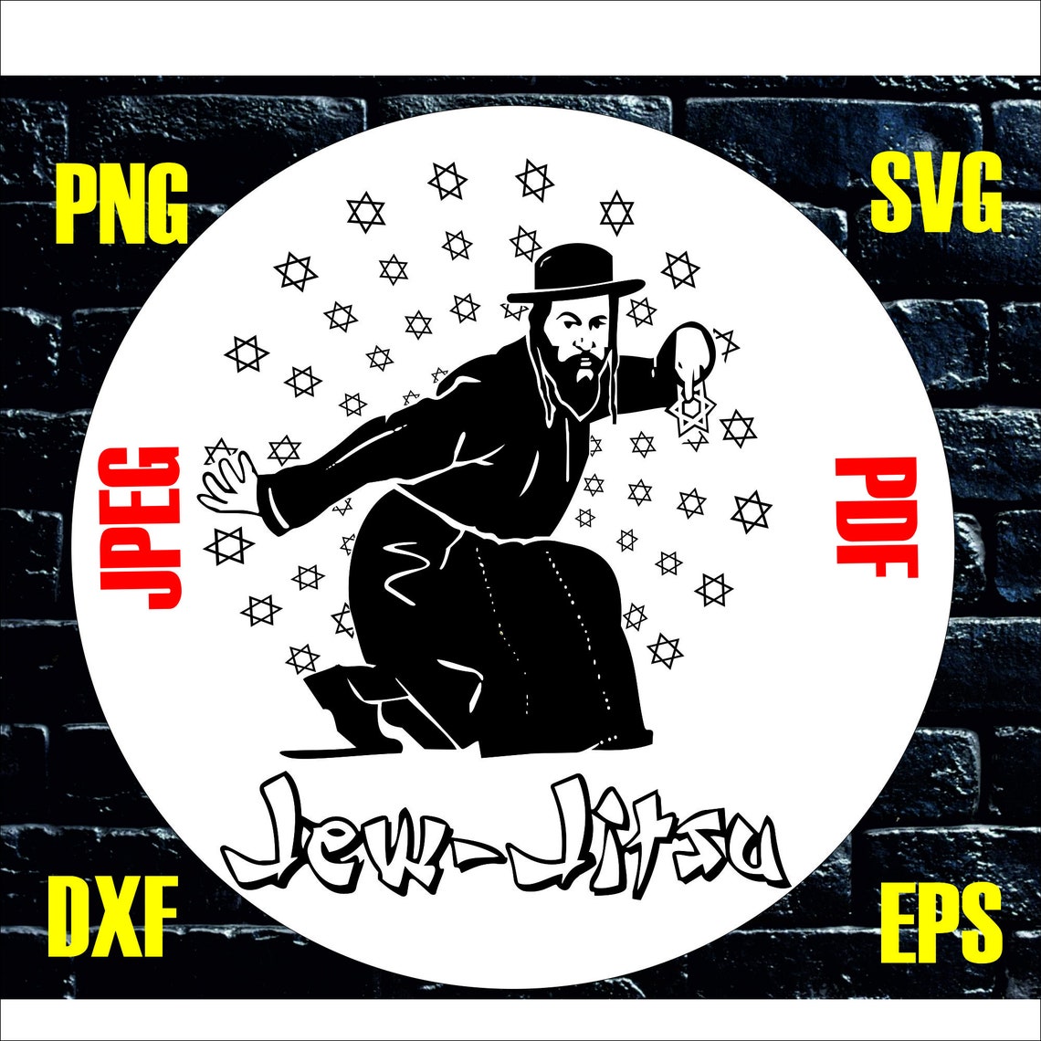 Jew Jitsu Clipart, Svg, Dxf, Eps File, Jew Jitsu Mem Download, T-shirt ...