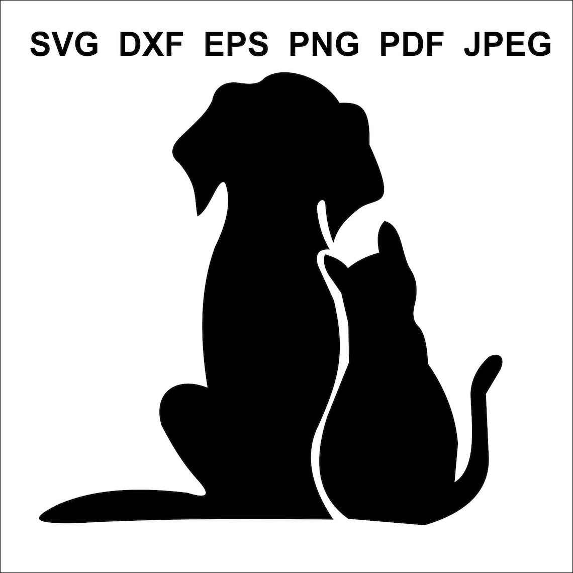 Cat and Dog SVG, Svg, Svg Files, Cat and Dog PNG, Cat and Dog PDF, Cat ...