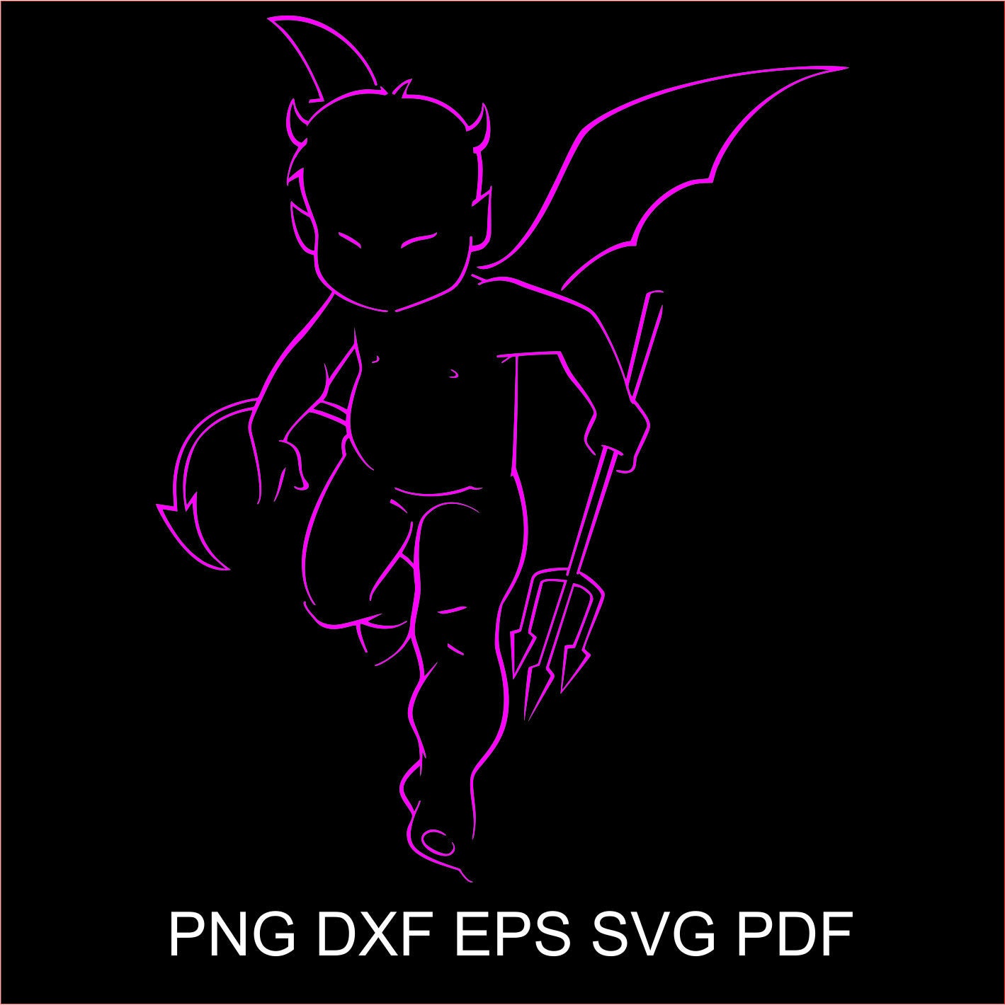 Little Devil Image Svg, Little Devil Silhouette Cut File, Little Devil ...