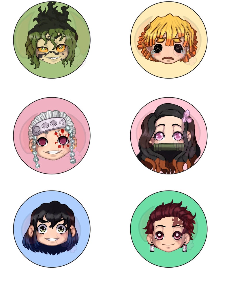 Cute Anime Buttons - Etsy
