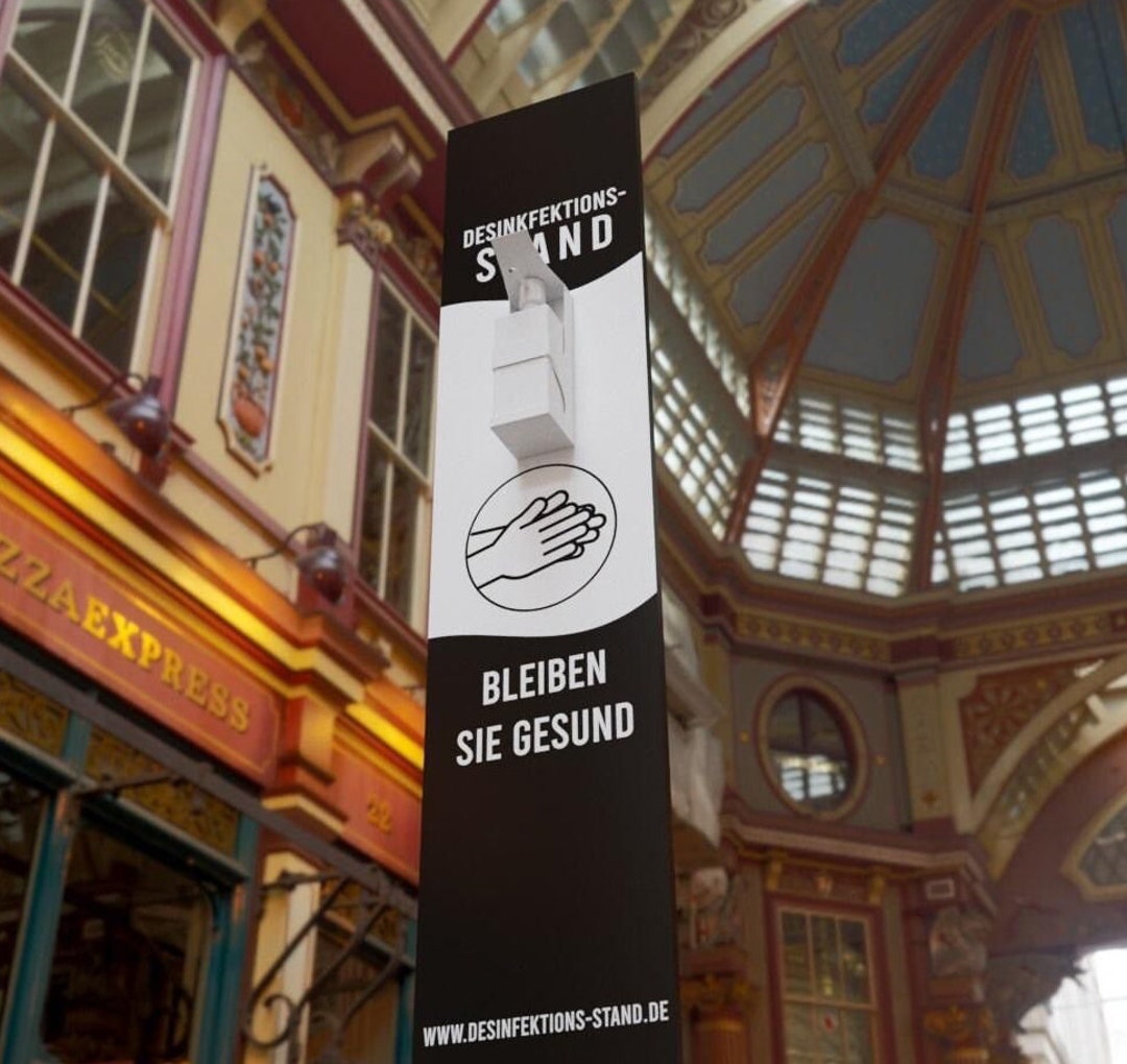 Disinfection Stand Disinfection Dispenser Nebulizer Pump WOOD EDEL - Etsy