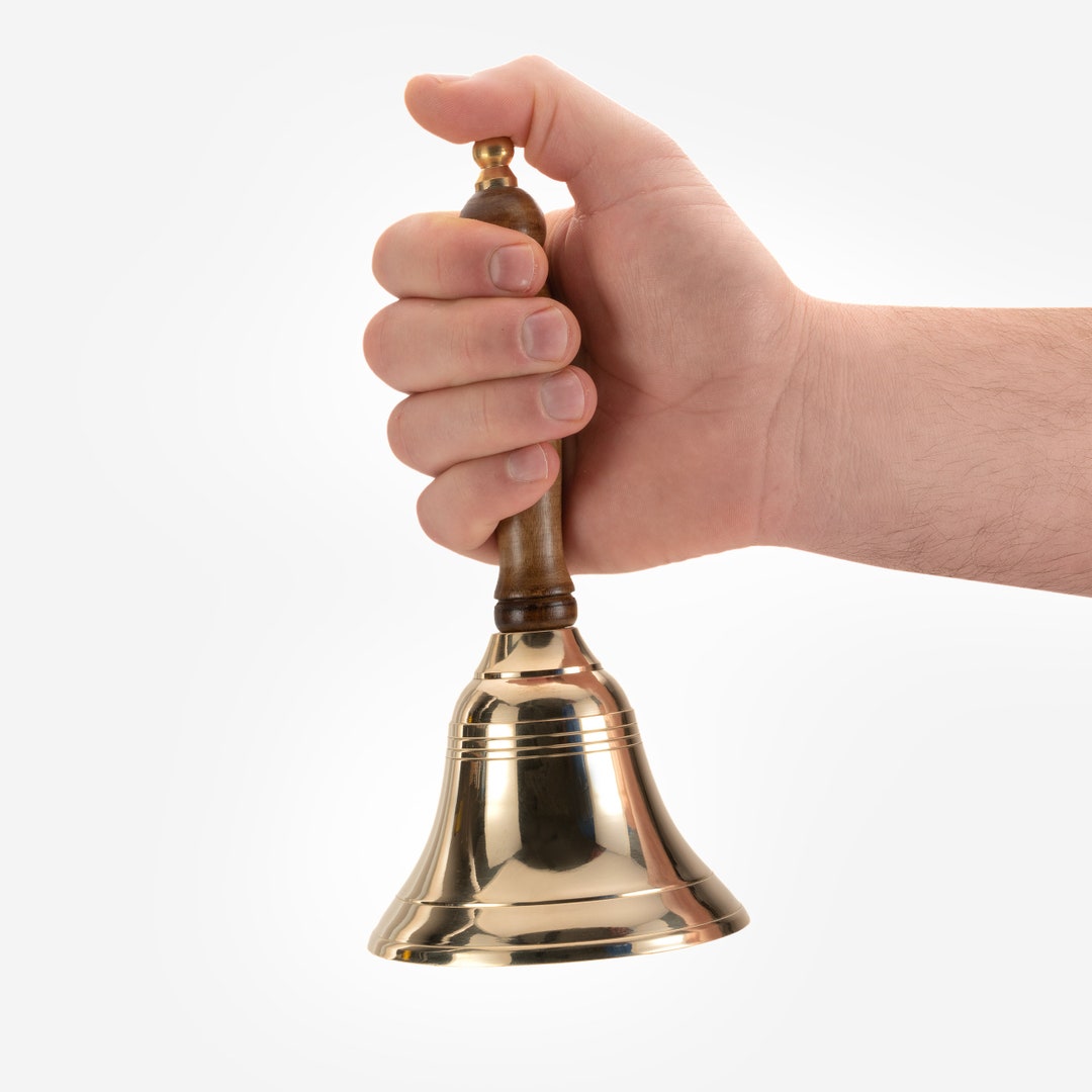 Brass Call Bell With Wooden Handle: Loud Clear Sound - Etsy