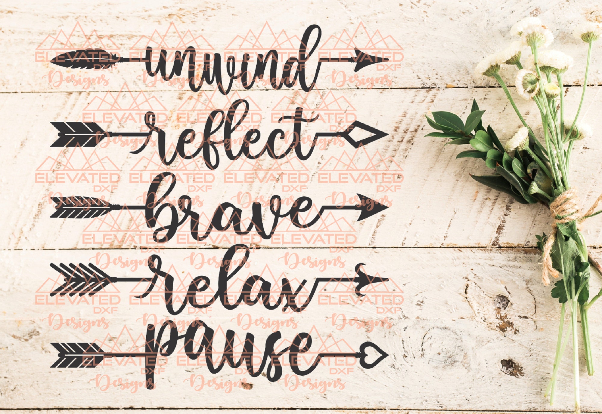 Arrow SVG Cut File Bundle, Arrow Words DXF, Arrows Clipart, DXF Cut ...