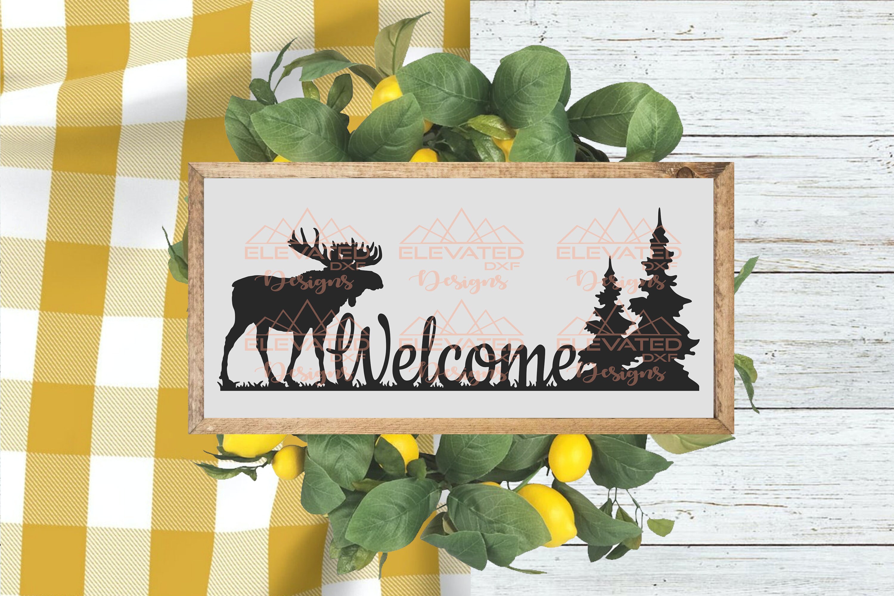 Moose Welcome Sign DXF, Moose Silhouette SVG, CNC Cut Files, Country ...