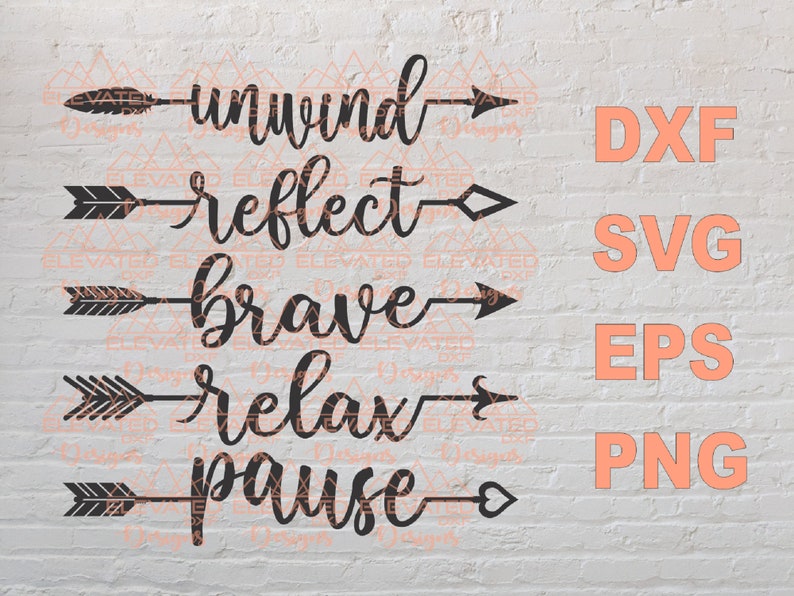 Arrow SVG Cut File Bundle, Arrow Words DXF, Arrows Clipart, DXF Cut ...