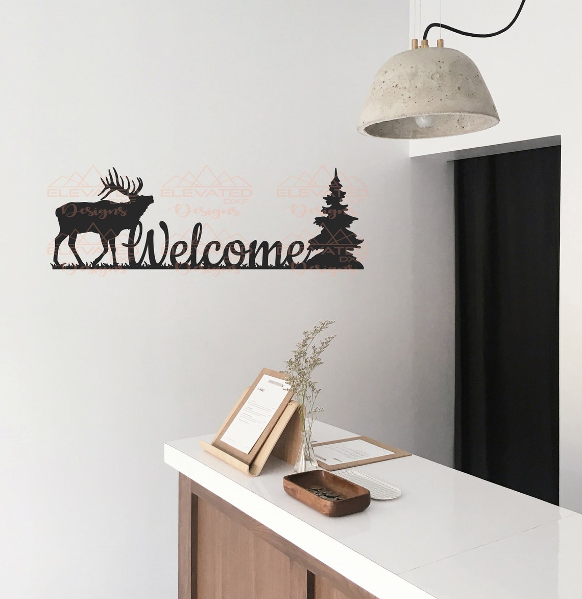 Elk Welcome Sign DXF, Elk SVG, Rustic Welcome Sign, CNC Cut Files, Elk ...