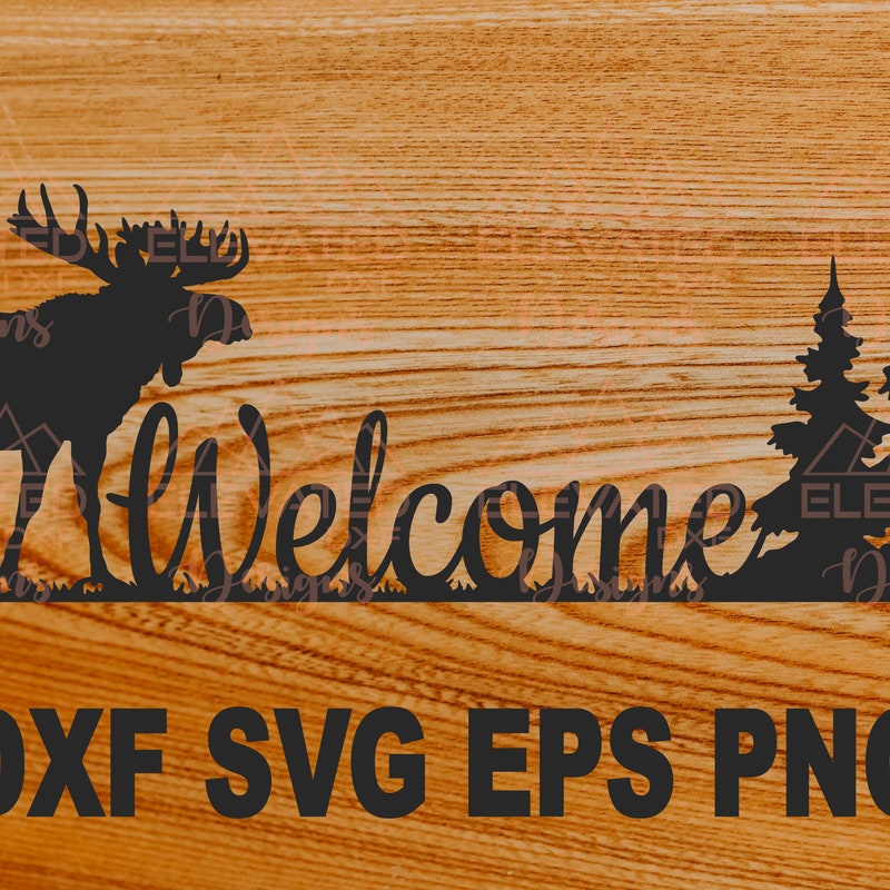Moose Welcome Sign - Etsy