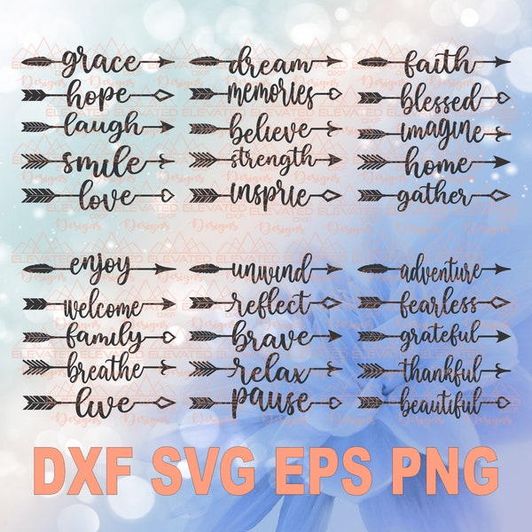 Arrow Words Svg - Etsy
