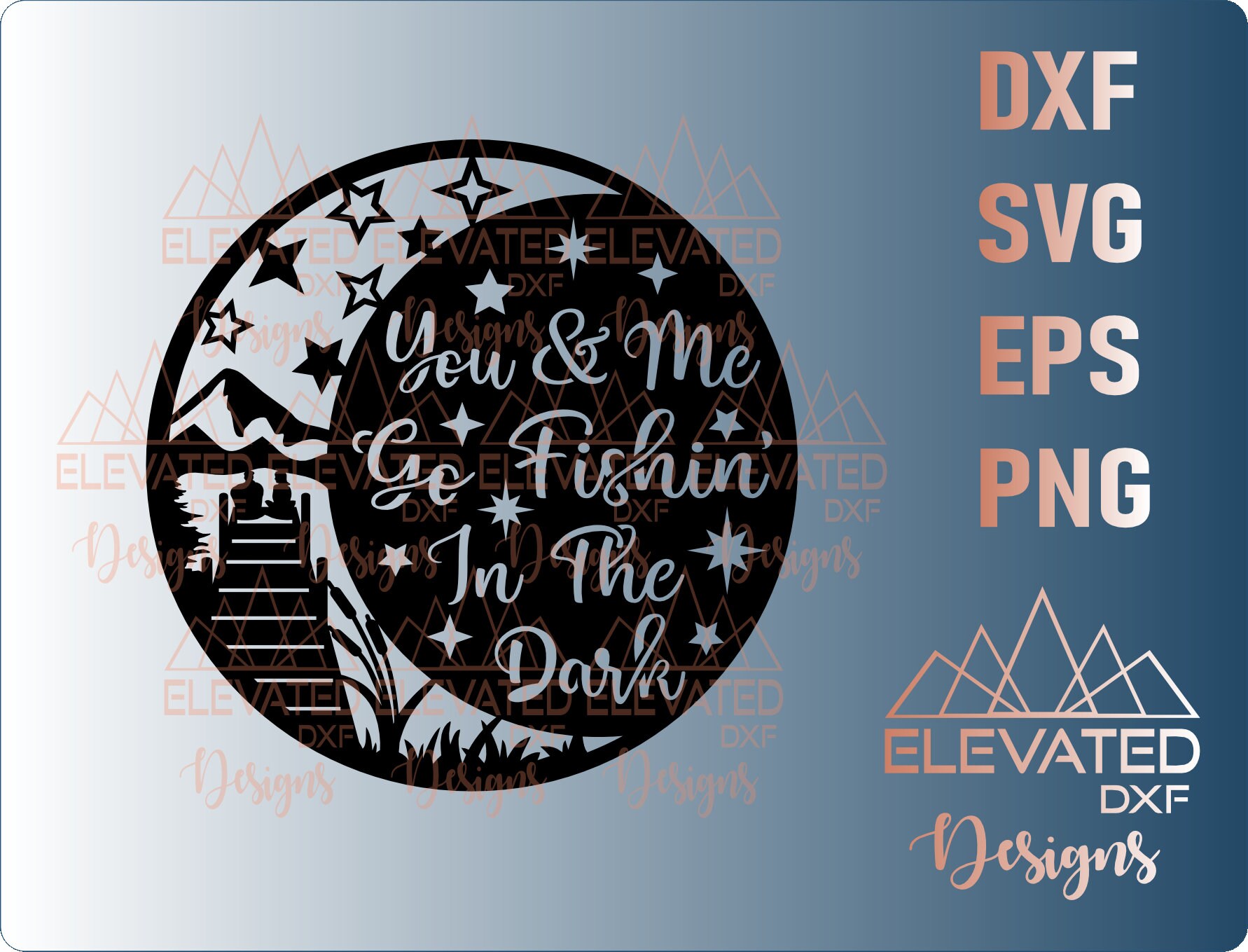 Fishin' in the Dark Svg, CNC Plasma DXF, Metal Art Dxf, Dock Scene Svg ...