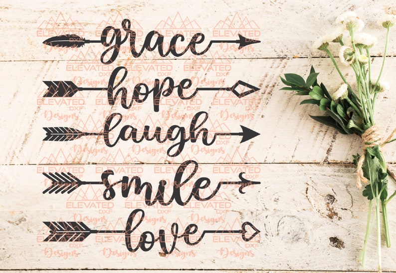 Arrow SVG Cut File Bundle, Arrow Words DXF, Arrows Clipart, DXF Cut ...