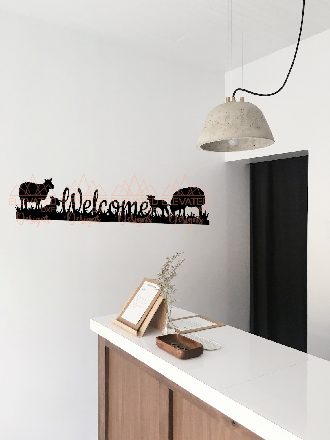 Sheep Welcome Sign DXF, Sheep Silhouette SVG, CNC Cut Files, Country ...