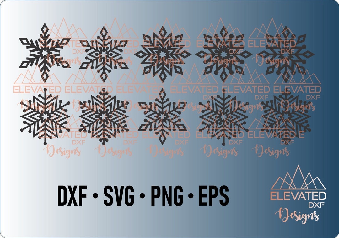 Snowflake Bundle Dxf, Snowflake Svg, CNC Cut Files, Cricut Snowflakes ...