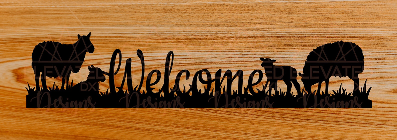 Sheep Welcome Sign DXF, Sheep Silhouette SVG, CNC Cut Files, Country ...
