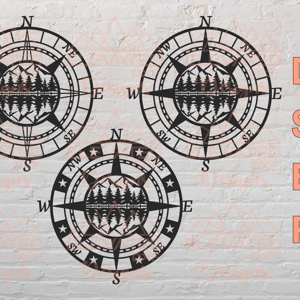 Compass Dxf File - Etsy