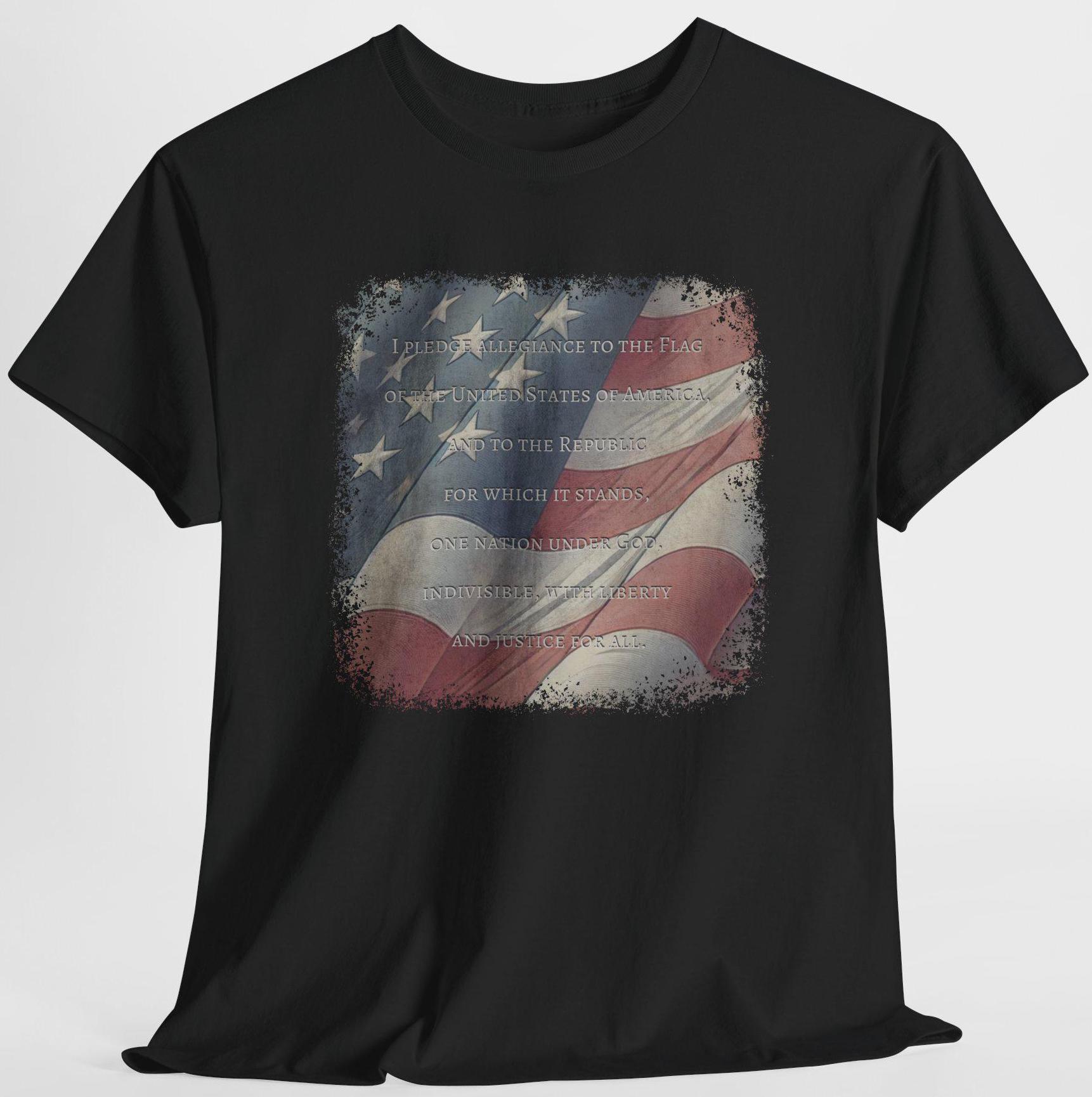 Pledge of Allegiance Patriotic Shirt With Flag- Great Gift for Patriots ...