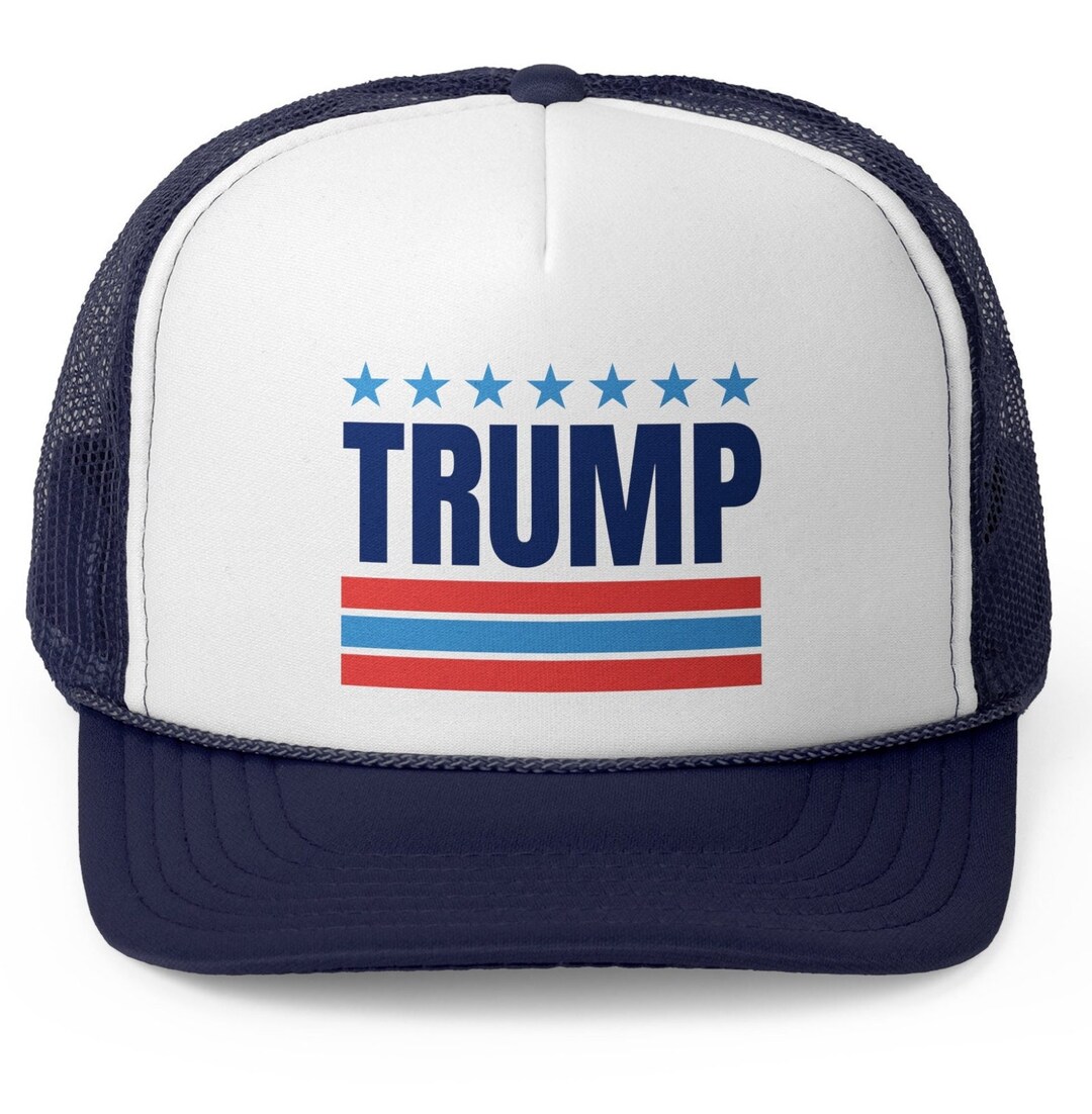 Donald Trump Trucker Hat - Custom "trump" and Flag Design, Low Profile ...